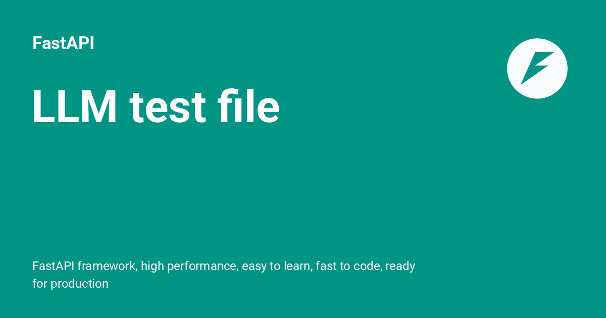 Llm Test File Fastapi