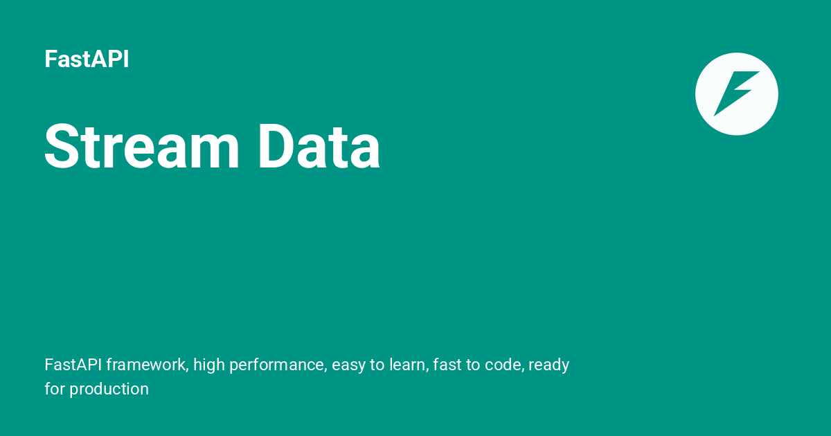 Stream Data - FastAPI