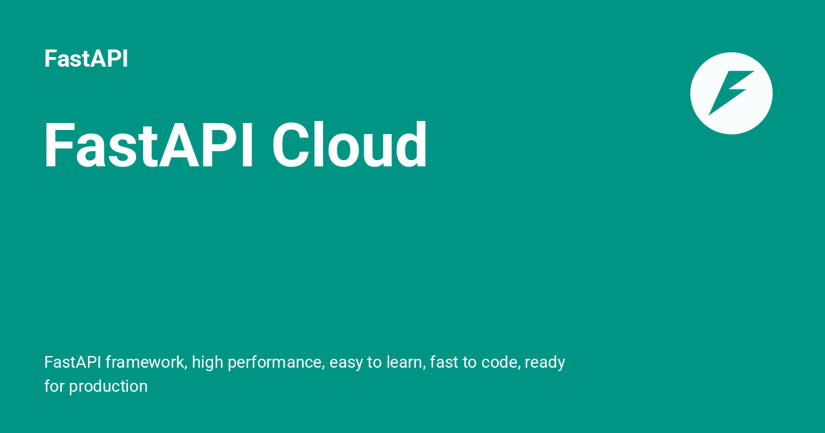 FastAPI Cloud - FastAPI