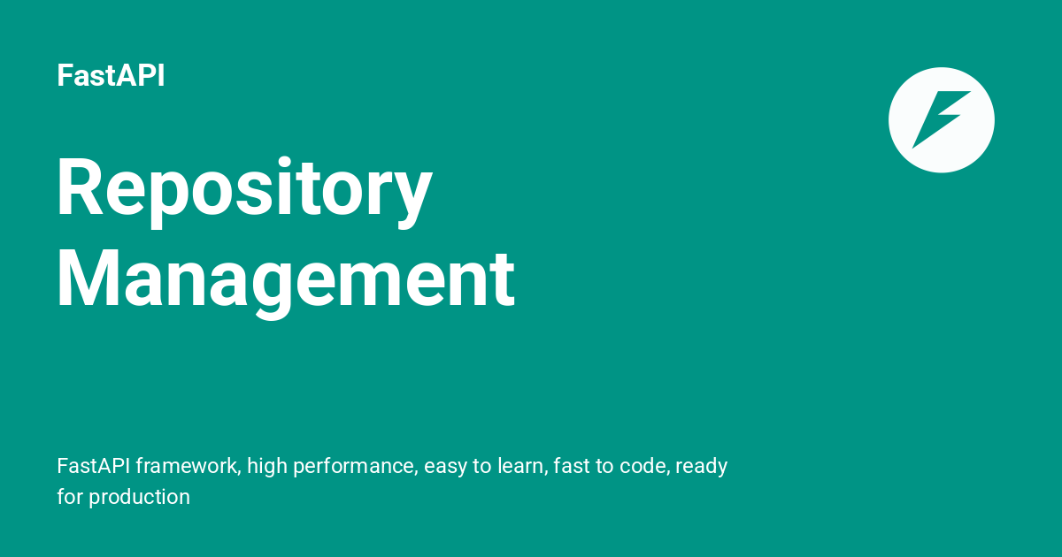 Repository Management - FastAPI