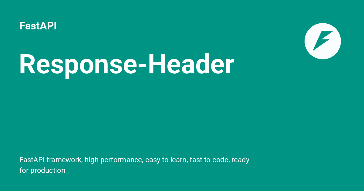 Response-Header - FastAPI