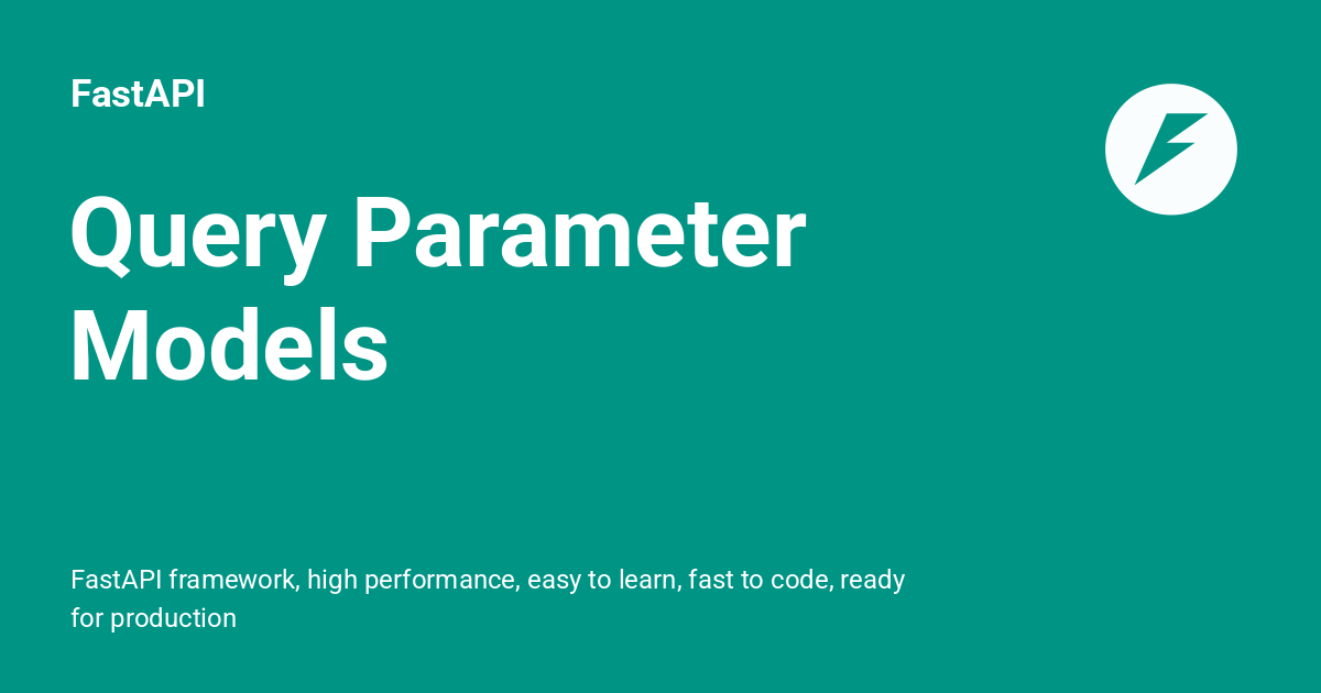Query Parameter Models Fastapi