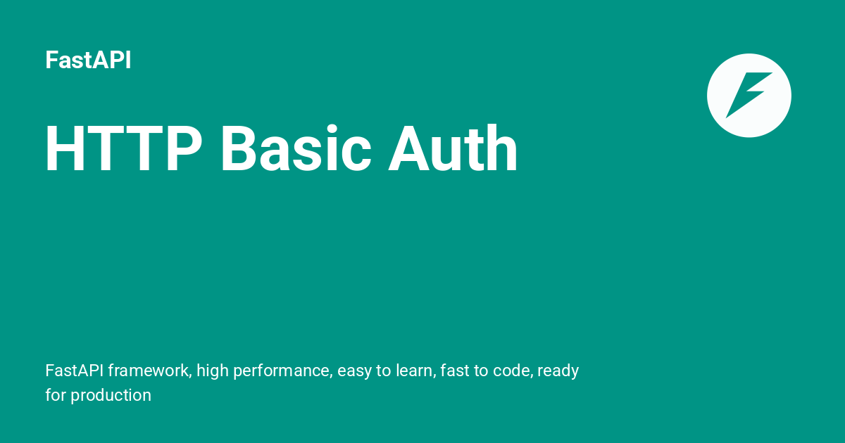 HTTP Basic Auth FastAPI