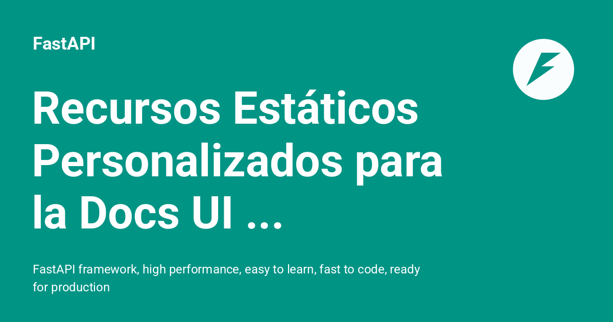 Custom Docs UI Static Assets (Self-Hosting) - FastAPI Custom Docs UI Static Assets (Self-Hosting) - FastAPI