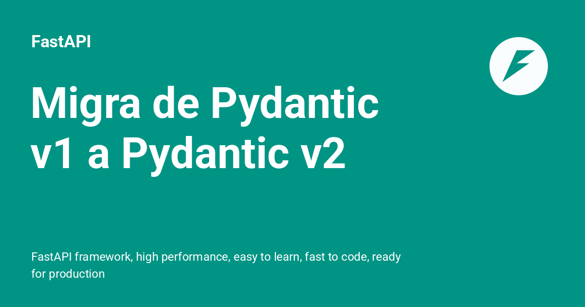 Migrate from Pydantic v1 to Pydantic v2 - FastAPI