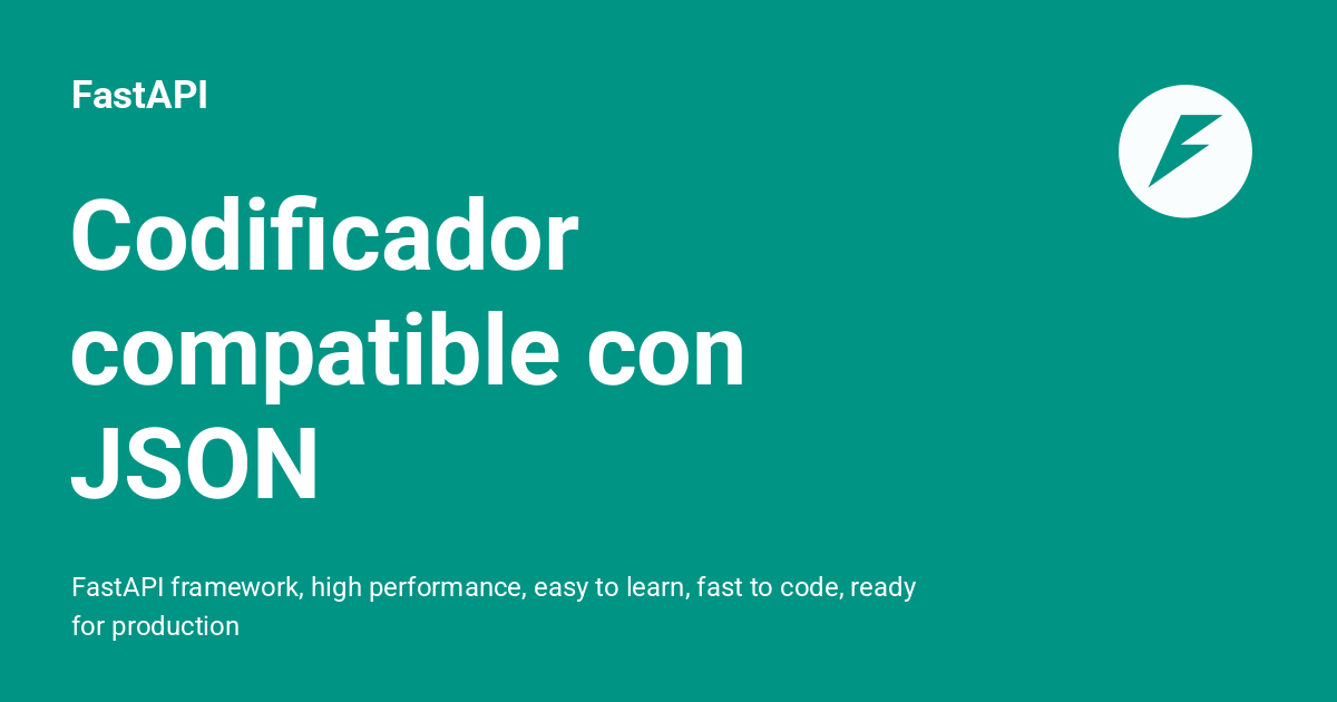 Codificador compatible con JSON - FastAPI