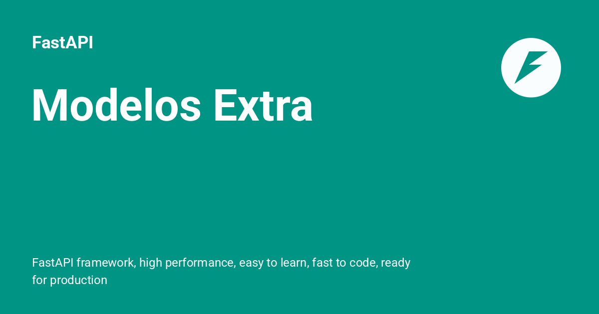 Modelos Extra - FastAPI