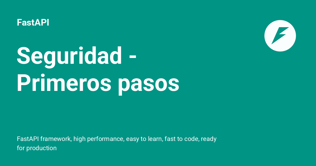 Seguridad - Primeros pasos - FastAPI