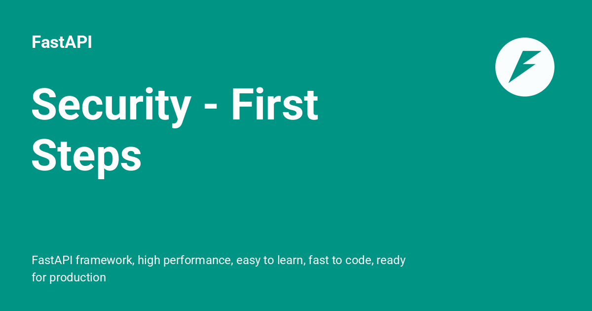Security - First Steps - FastAPI