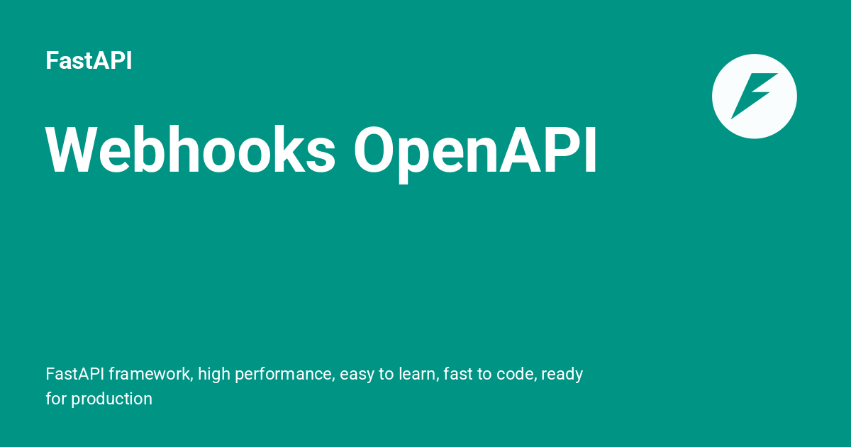 Webhooks OpenAPI - FastAPI