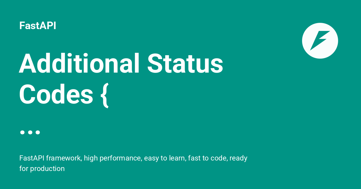 Additional Status Codes FastAPI additional-status-codes-fastapi