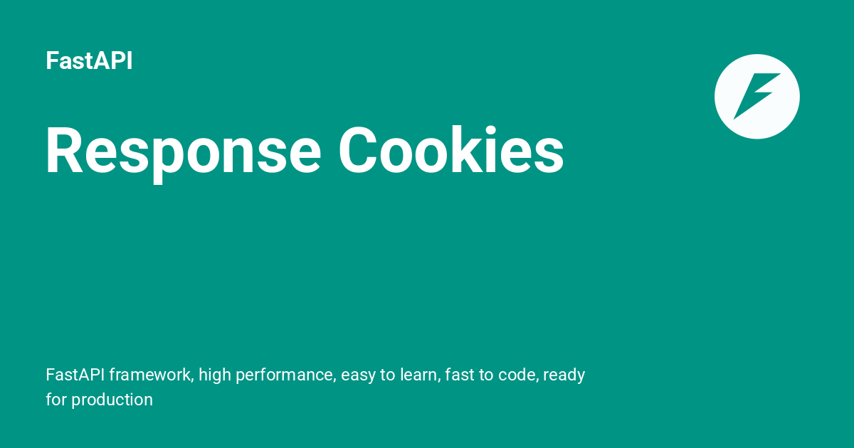 Response Cookies - FastAPI
