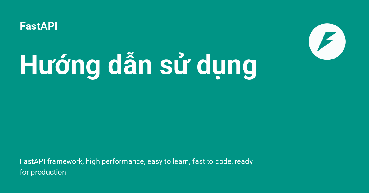 Hướng dẫn sử dụng - FastAPI