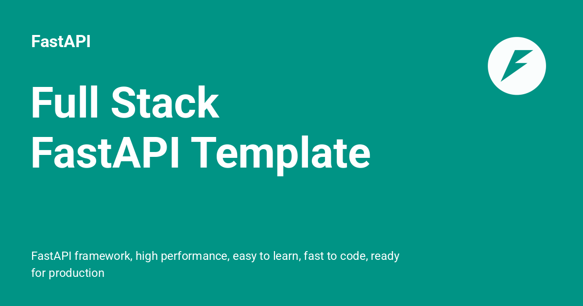 Full Stack Fastapi Template Fastapi