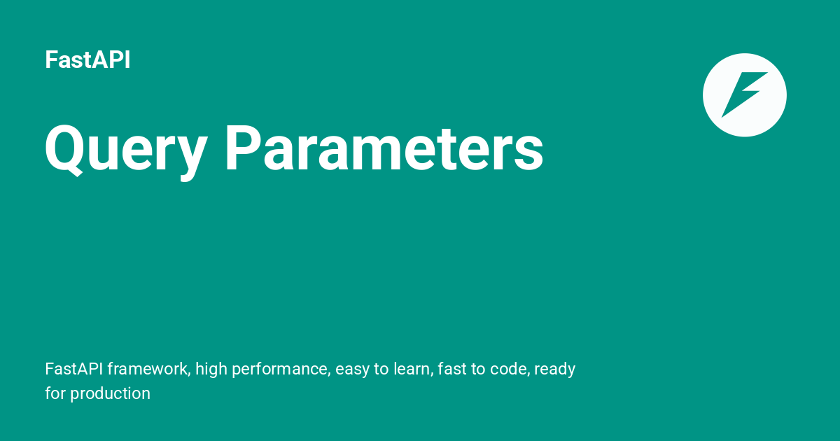 Query Parameters - FastAPI