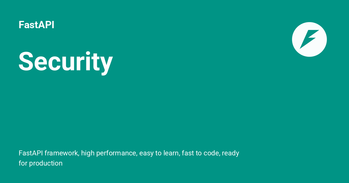 Security - FastAPI